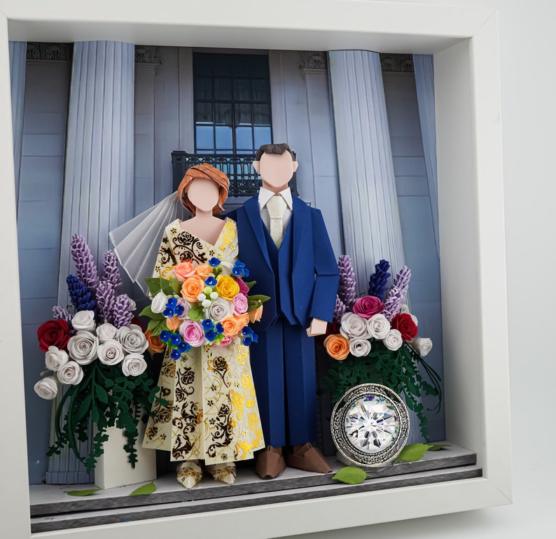 No.181 Wedding at the Marylebone Town Hall, Anniversary Gift, Custom ...