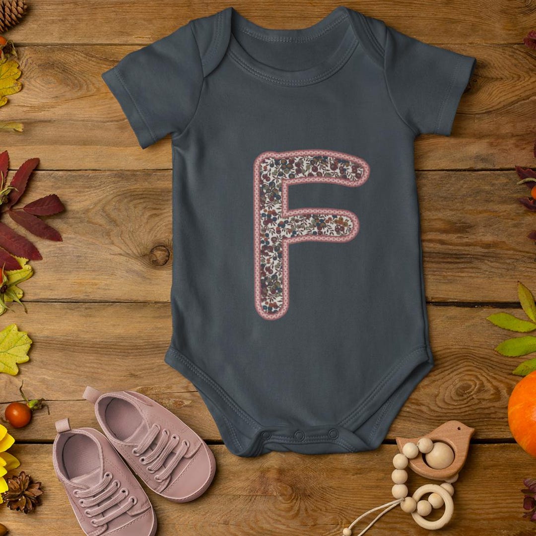 Liberty Iron on / Sew on Patch | CRAYON Style LETTERS | Liberty Iron on ...