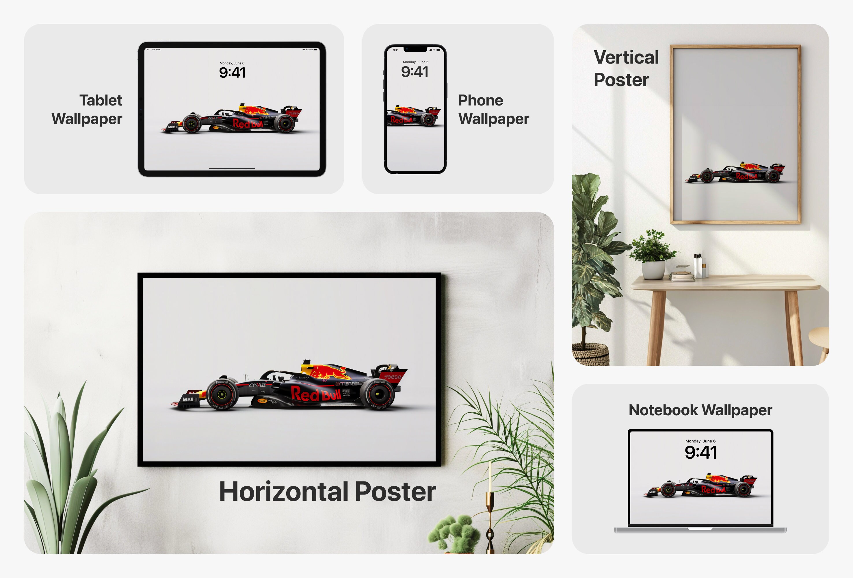 Max Verstappen F1 Digital Wallpapers Print Bundle Formula 1 RB20 Poster ...
