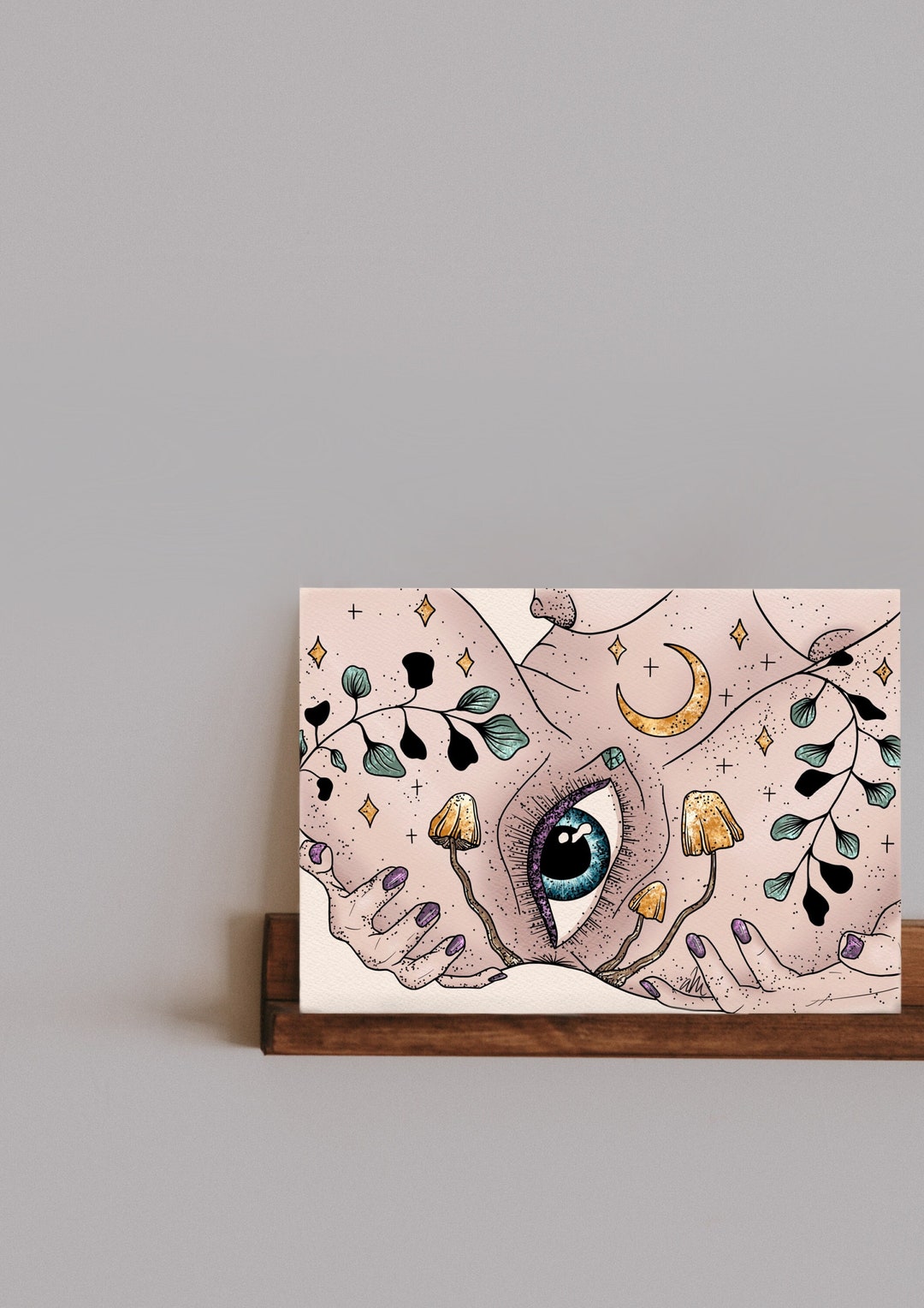 A4 YONIVERSE KUNSTDRUCK VULVA Kunst Feministin Poster Vagina Postkarte ...