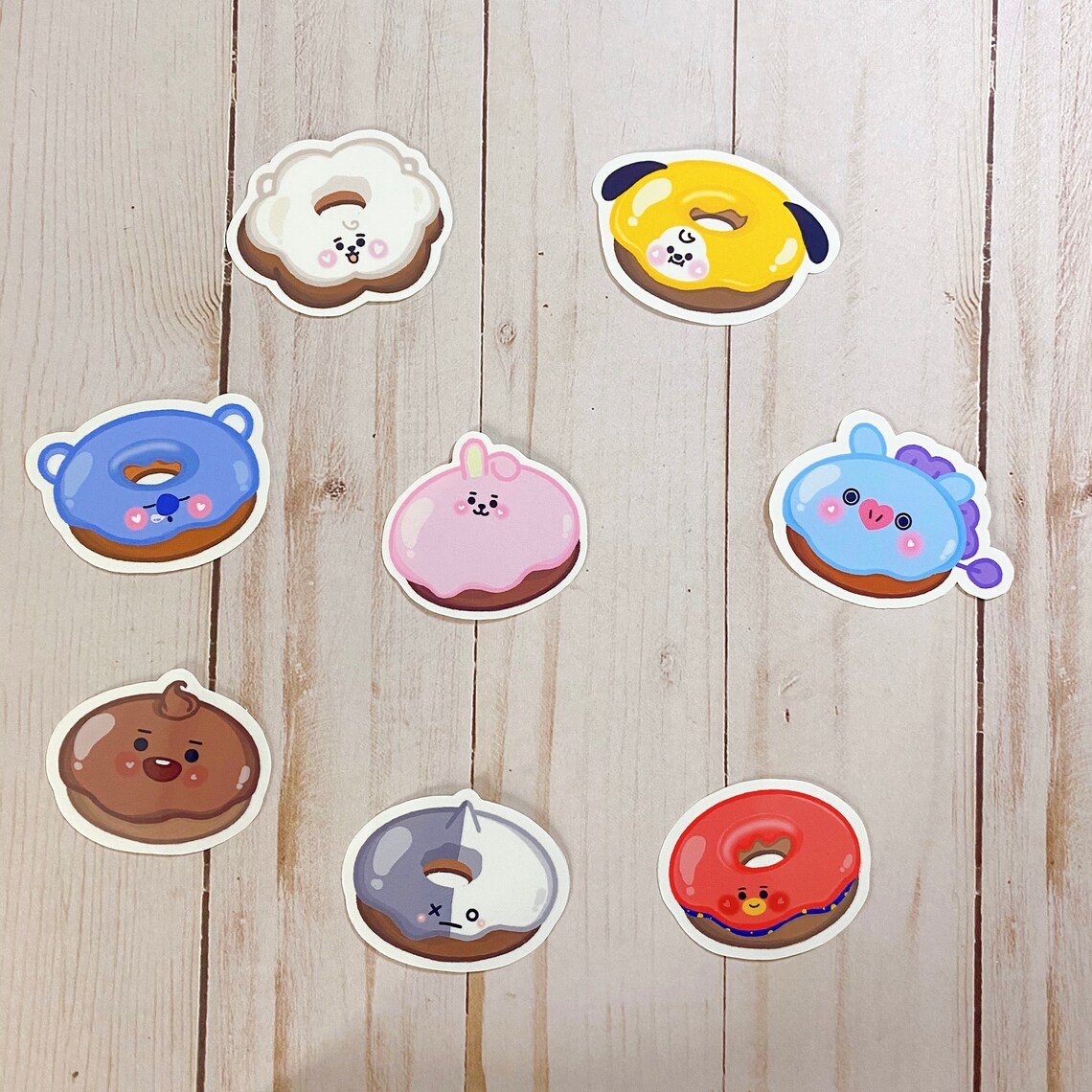 BT21 Donut Sticker BTS X BT21 Sticker Vinyl Sticker Paper - Etsy