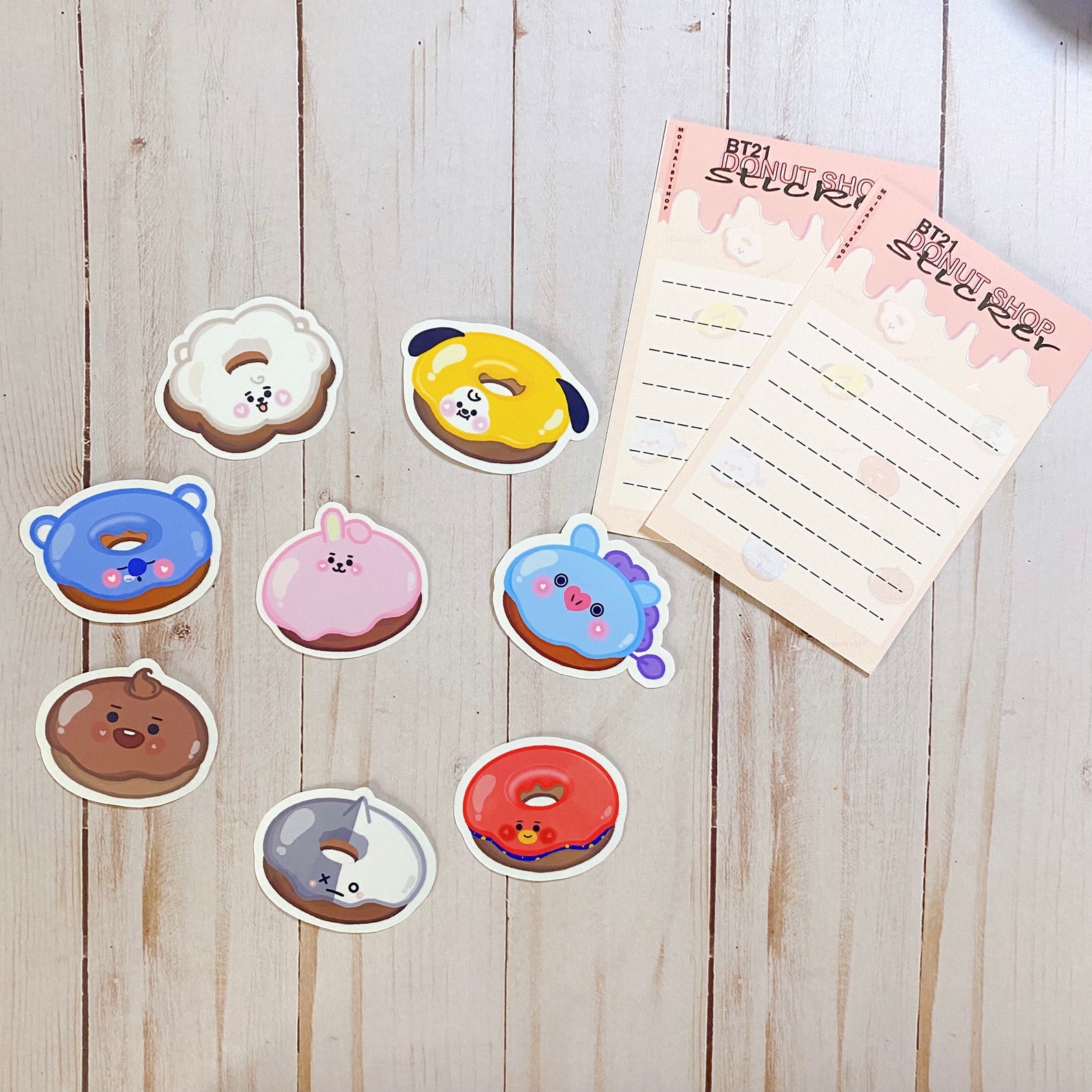 BT21 Donut Sticker BTS X BT21 Sticker Vinyl Sticker Paper - Etsy
