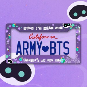 Custom License Plate Frame | BTS License Plate Frame - Etsy