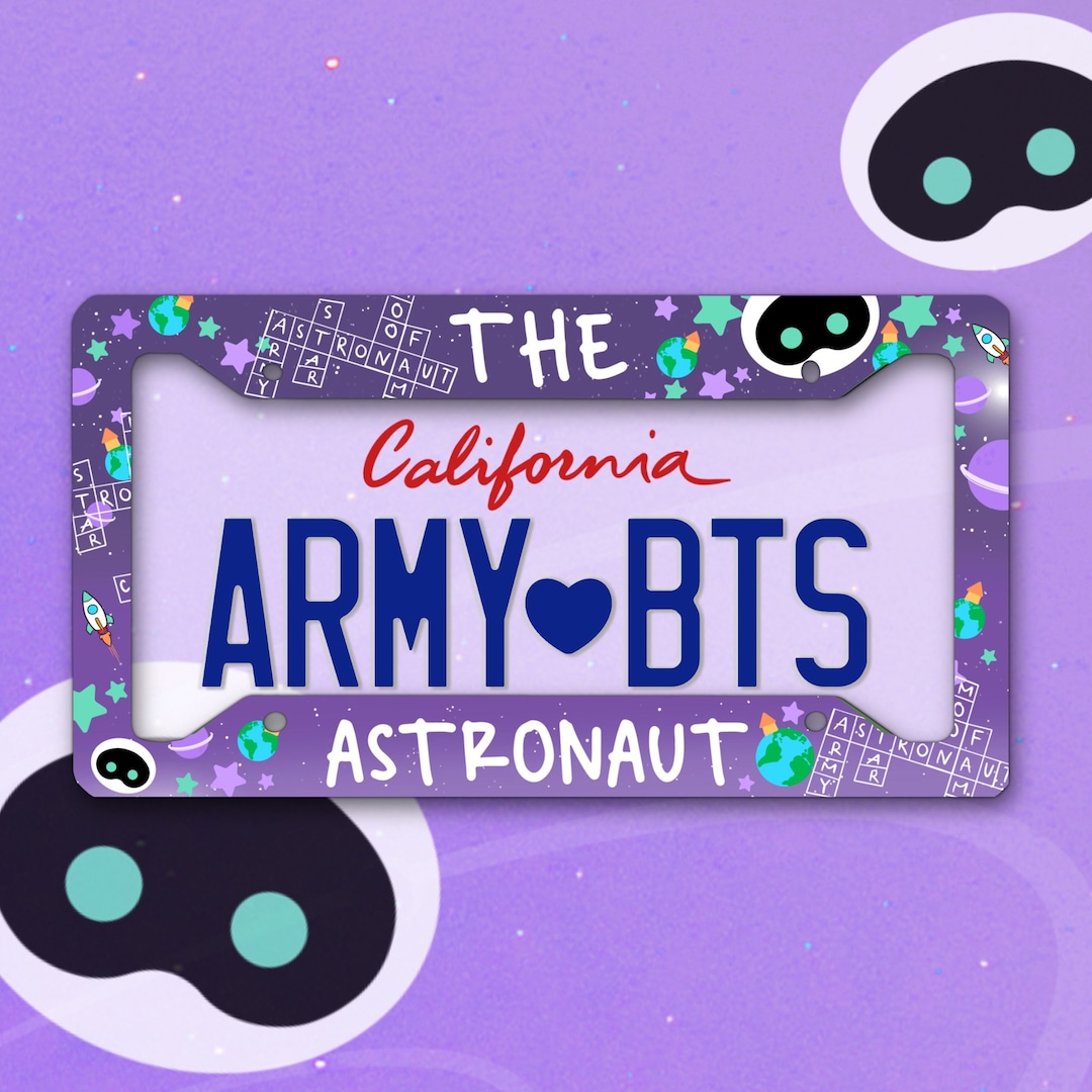 Custom License Plate Frame | BTS License Plate Frame - Etsy