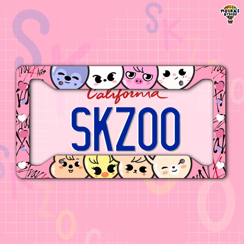 Custom Characters License Plate Frame BTS License Plate - Etsy