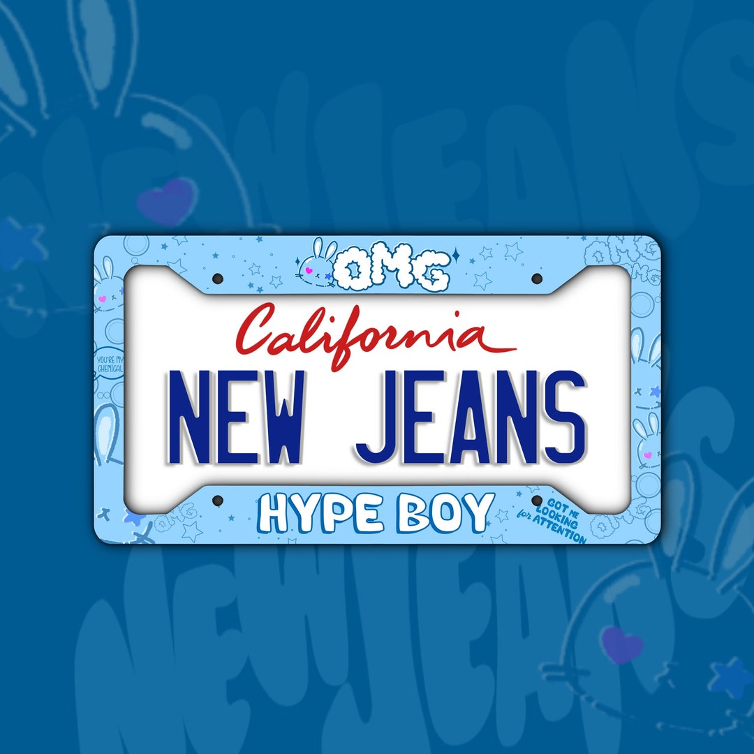 New Jeans License Plate Frame/ Hype Boy License Plate Frame/ Custom ...