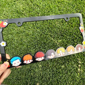 Kpop License Plate Frame | Cute Custom Characters K-pop License Plate ...