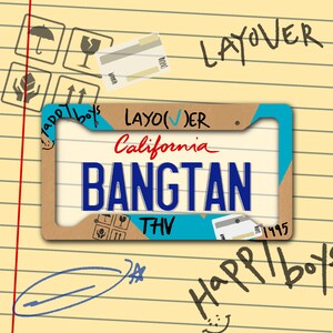 Kpop License Plate Frame | Cute Custom Characters K-pop License Plate ...