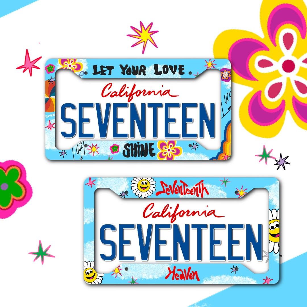Kpop License Plate Frame | Cute Custom Characters K-pop License Plate ...