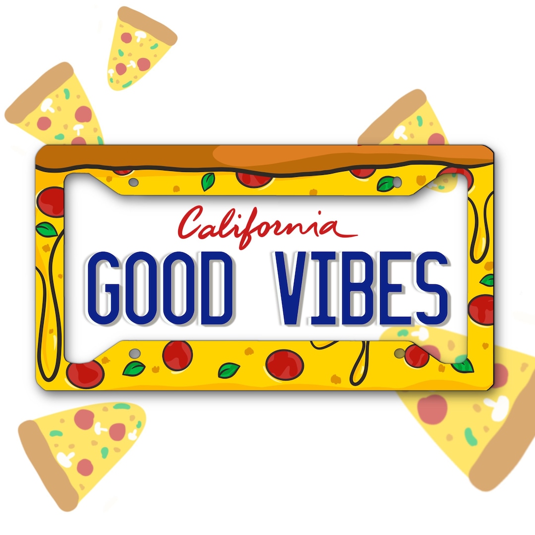Pizza License Plate Frame/ Food License Plate Frame/ License Plate ...