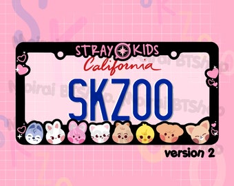 Stray Kids License Plate SKZOO Car License Frame Stray Kids Car ...