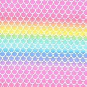 Pastel Rainbow Mermaid Scales by Fabric Traditions Cotton Quilting ...