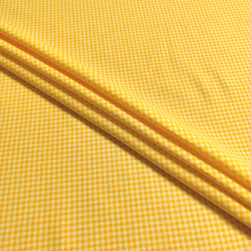Yellow Plaid Fabric - Etsy