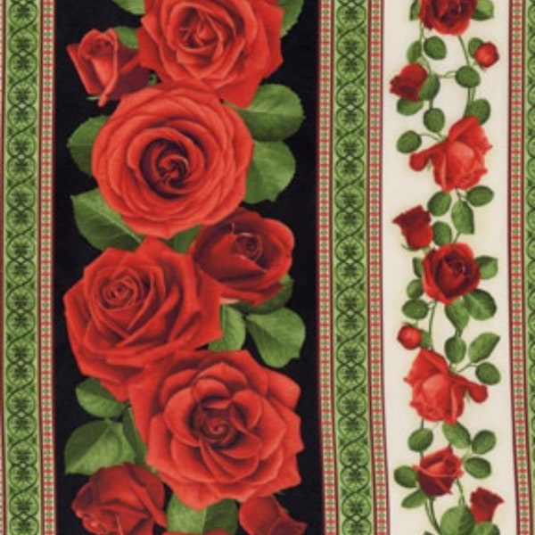 Rose Print Fabric - Etsy