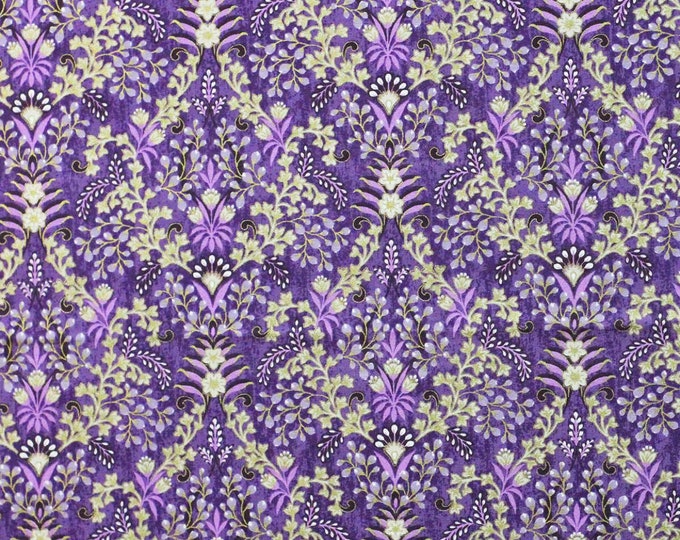 Purple Parsnip Fabric Angelica Gigas by Ekpdesign Wildflower Damask ...