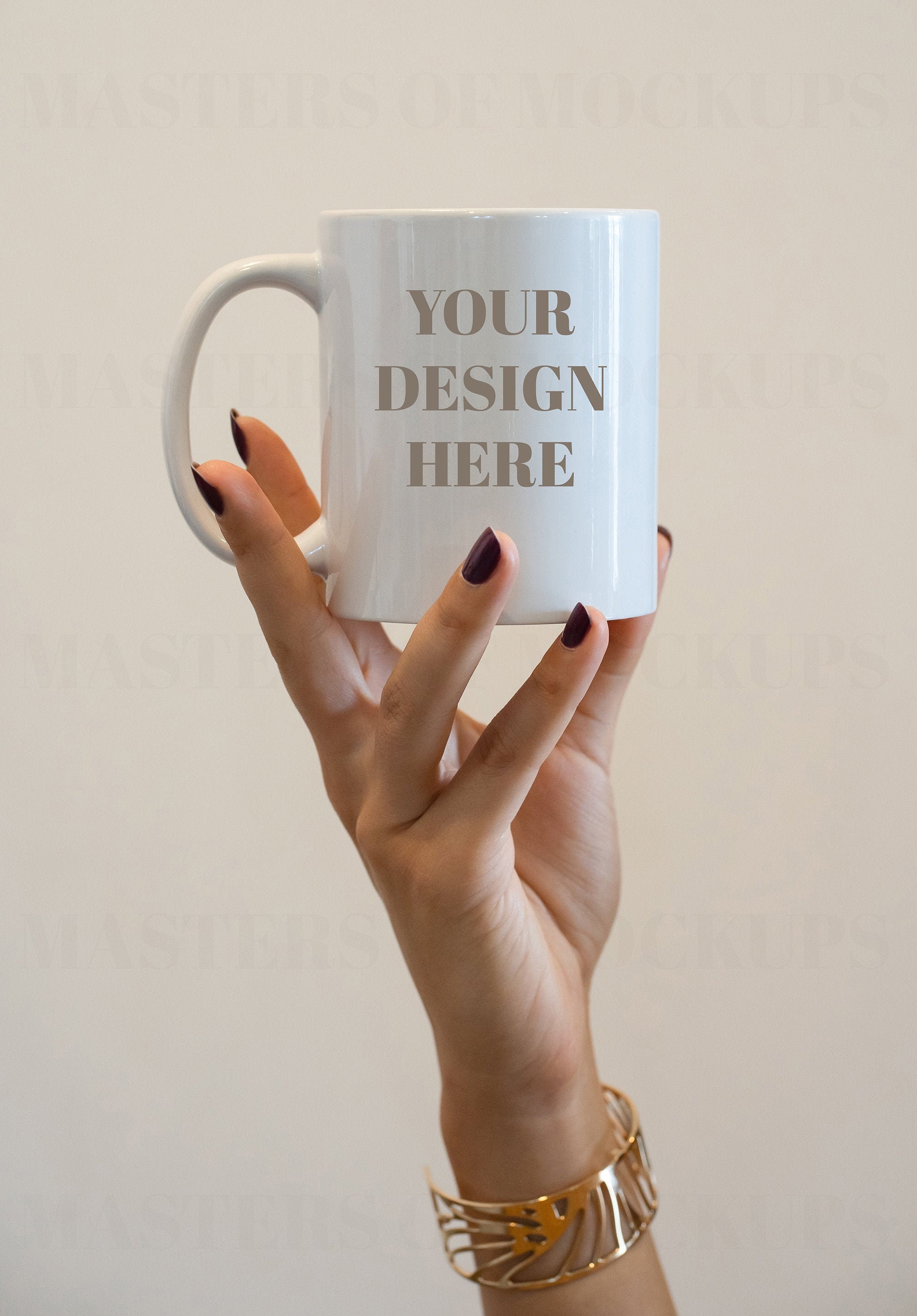 Coffee Mug Mock Up Elegant Hand Holding White Porcelain Mug - Etsy