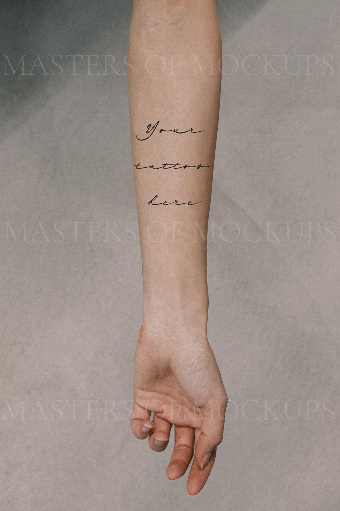Forearm & Wrist Tattoo Model | Minimalist Arm Placement Template ...