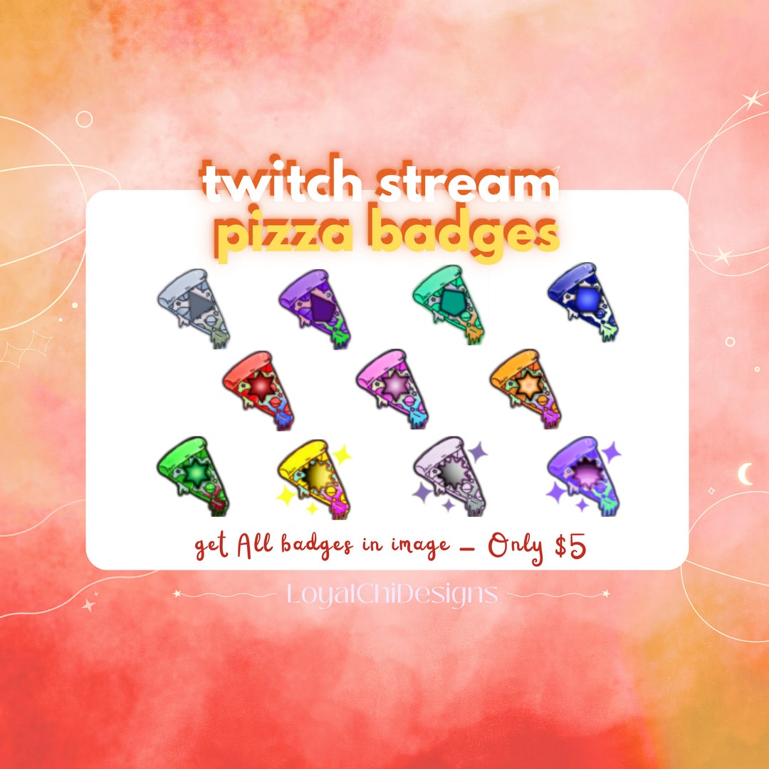PIZZA TWITCH BADGES | Cheer Badges | Graphics | Ready to Use! - Etsy