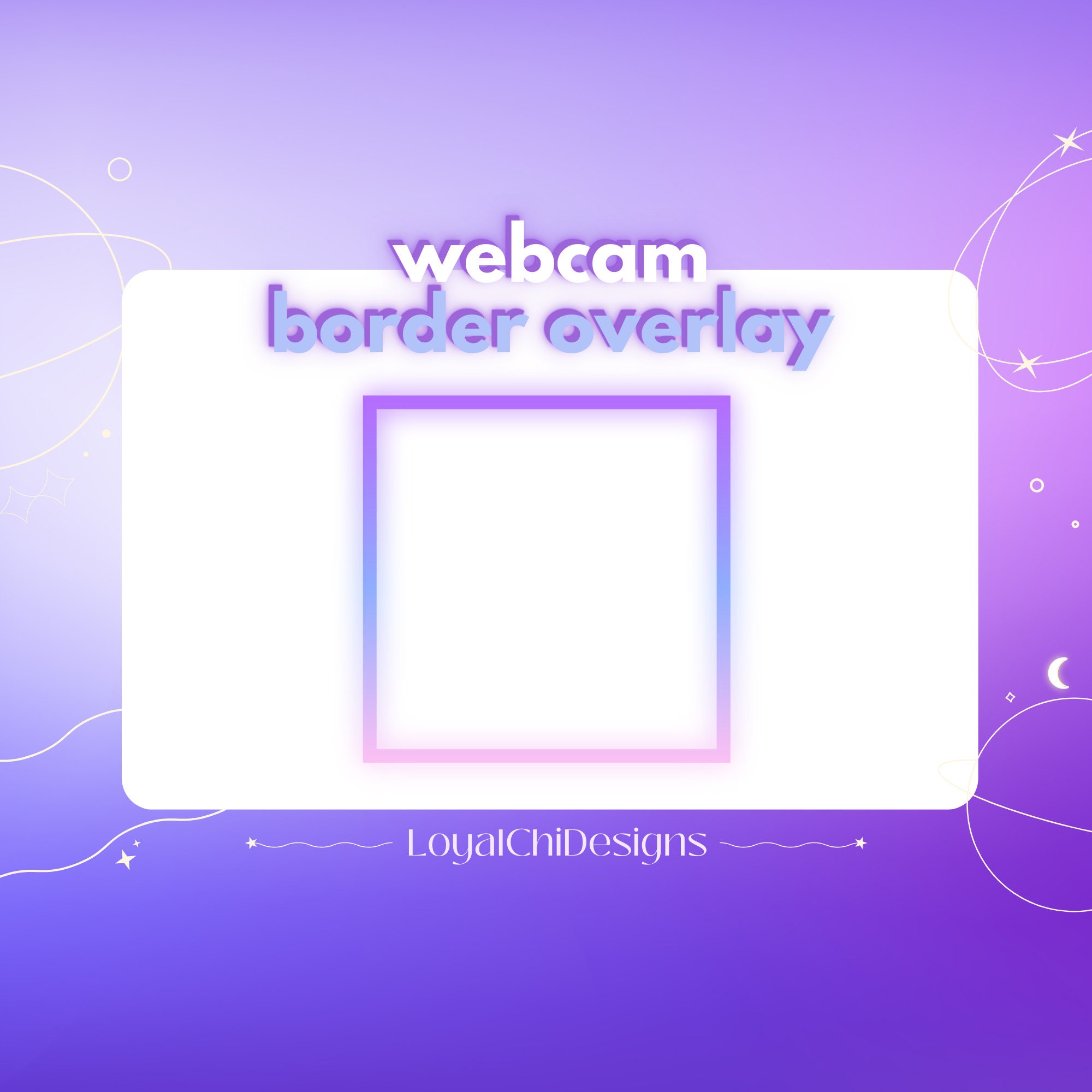 Pastel Square Border Frame Webcam Overlay Avatar Border Twitch OBS ...