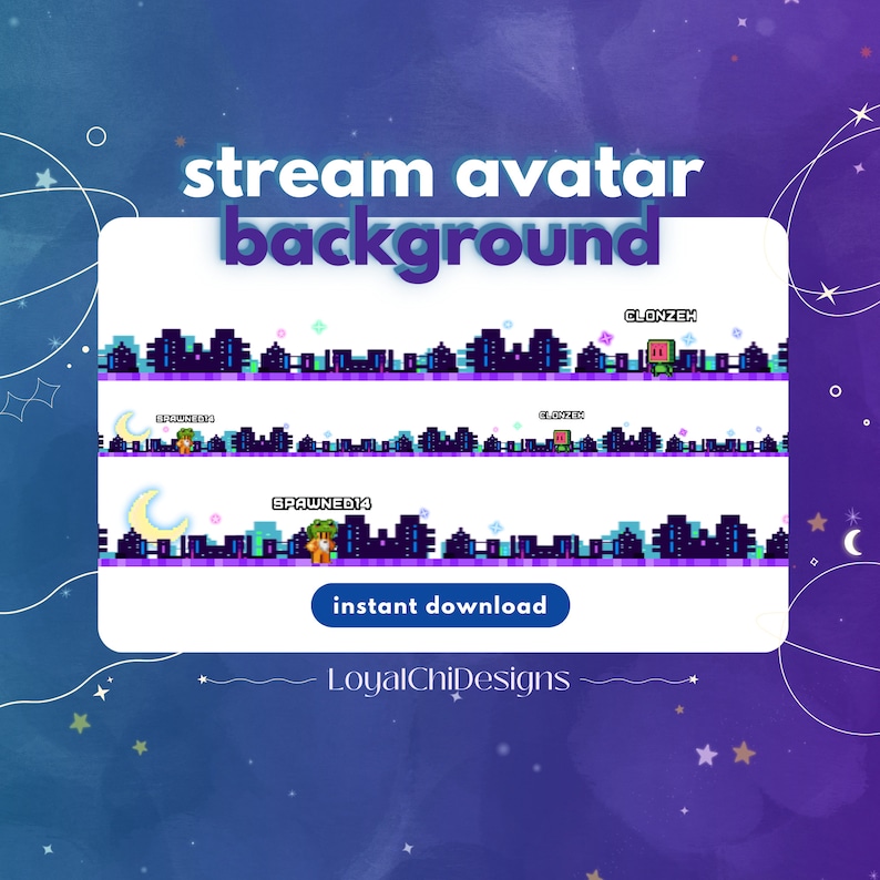 City Night Stream Avatar Background | Graphic OBS Overlay | Twitch ...