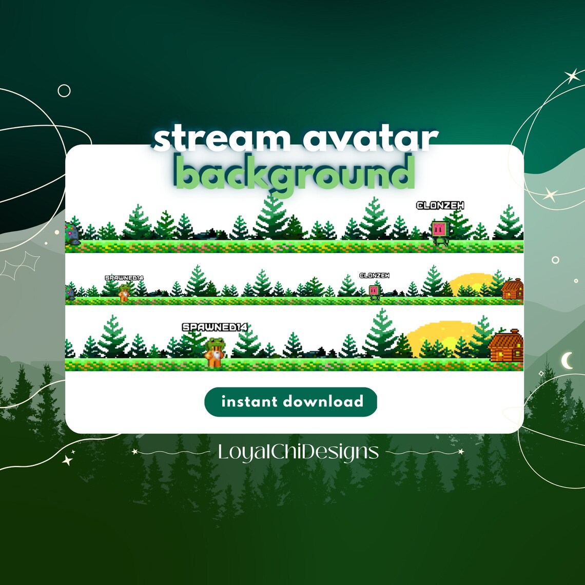 Sunrise Cabin Stream Avatar Background | Graphic Overlay | Twitch ...