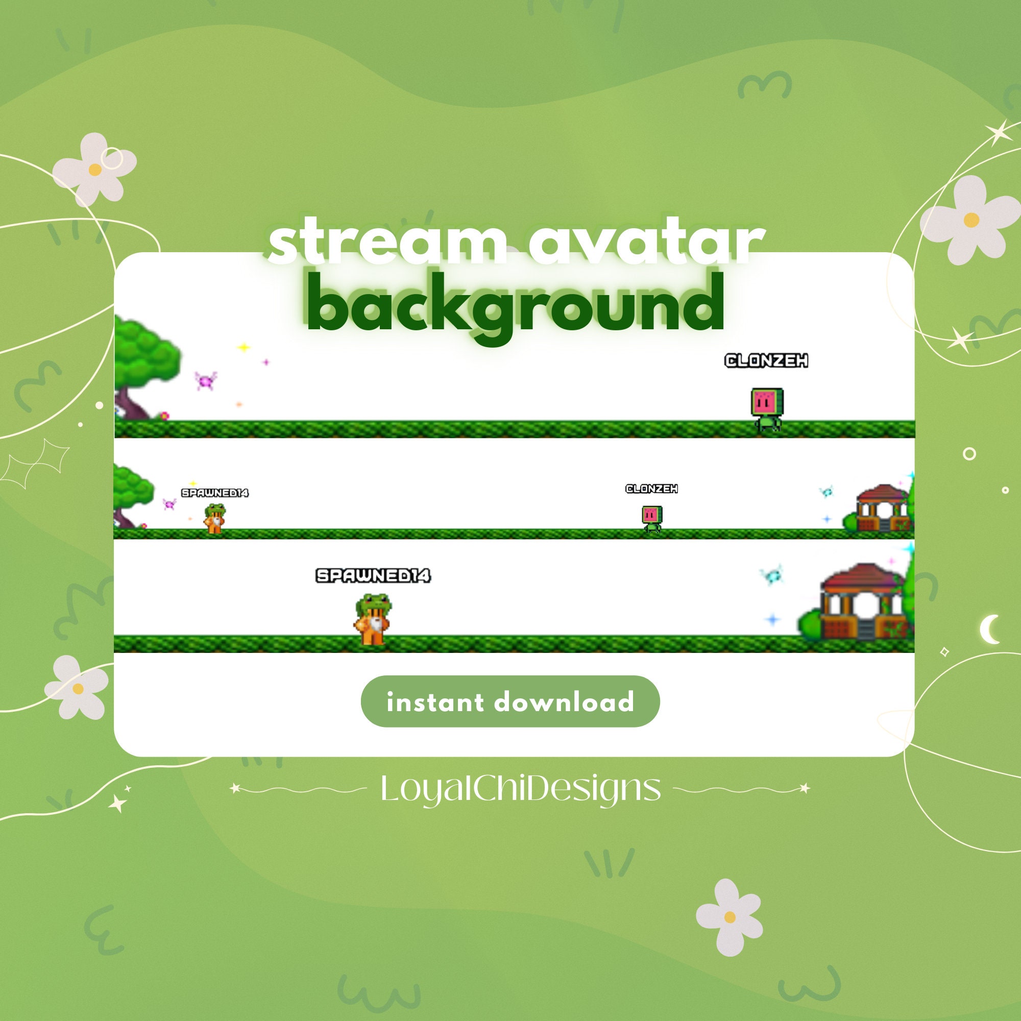 Fairy Garden Stream Avatar Background | Graphic OBS Overlay | Twitch ...
