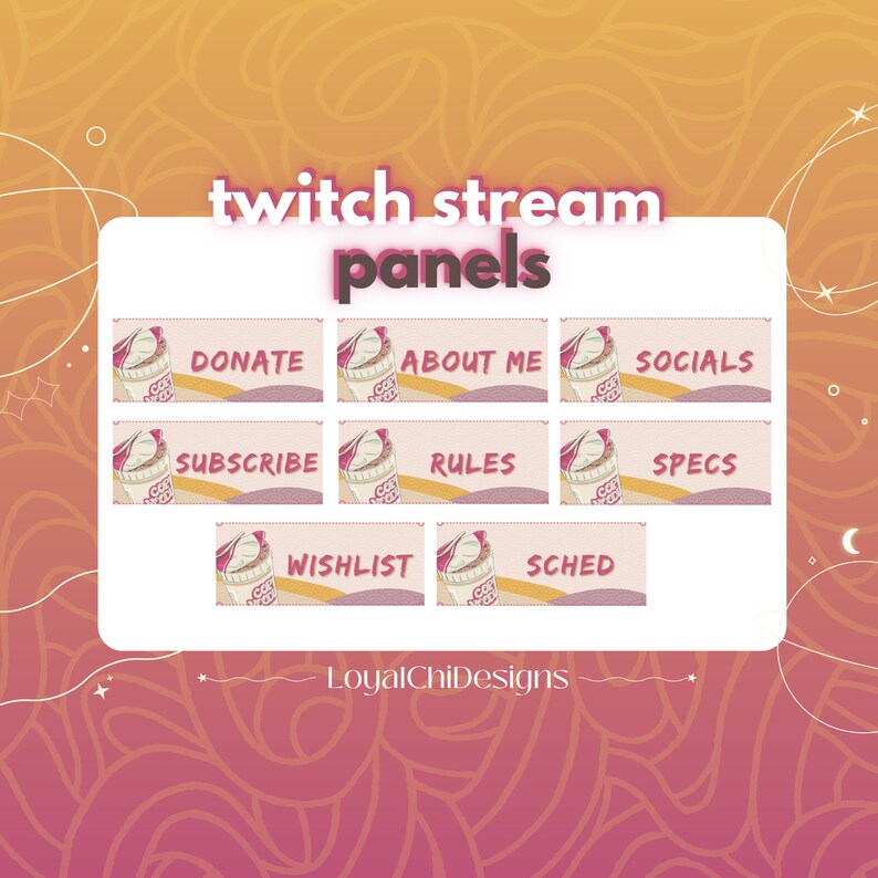 Ramen Asian Info Panels Twitch Package Streamer - Etsy