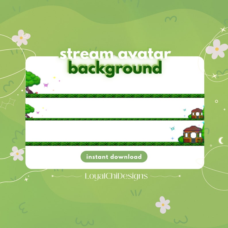 Fairy Garden Stream Avatar Background | Graphic OBS Overlay | Twitch ...