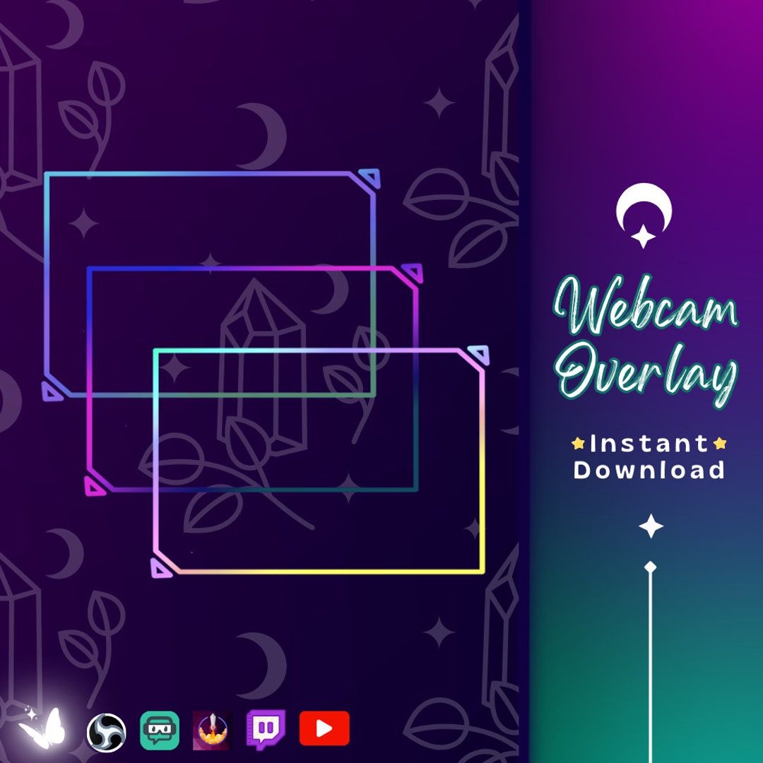 Geometric Gradient Webcam Border: 3 PNG Styles (instant Download) - Etsy