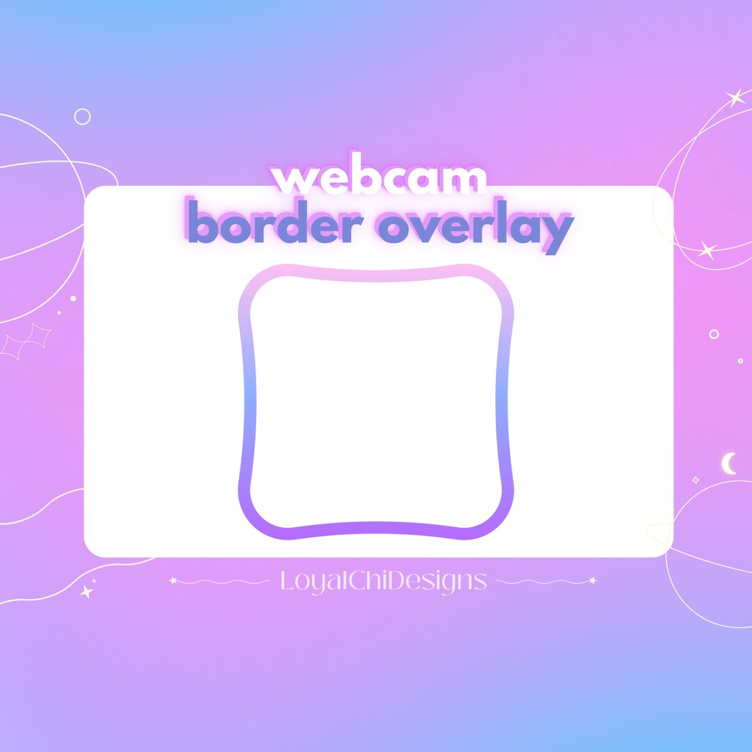 Pastel Rounded Border Frame Webcam Overlay Avatar Border - Etsy