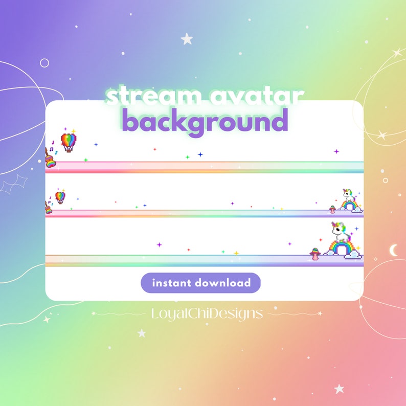 Pride Stream Avatar Background | Graphic Overlay | Twitch Streamer ...