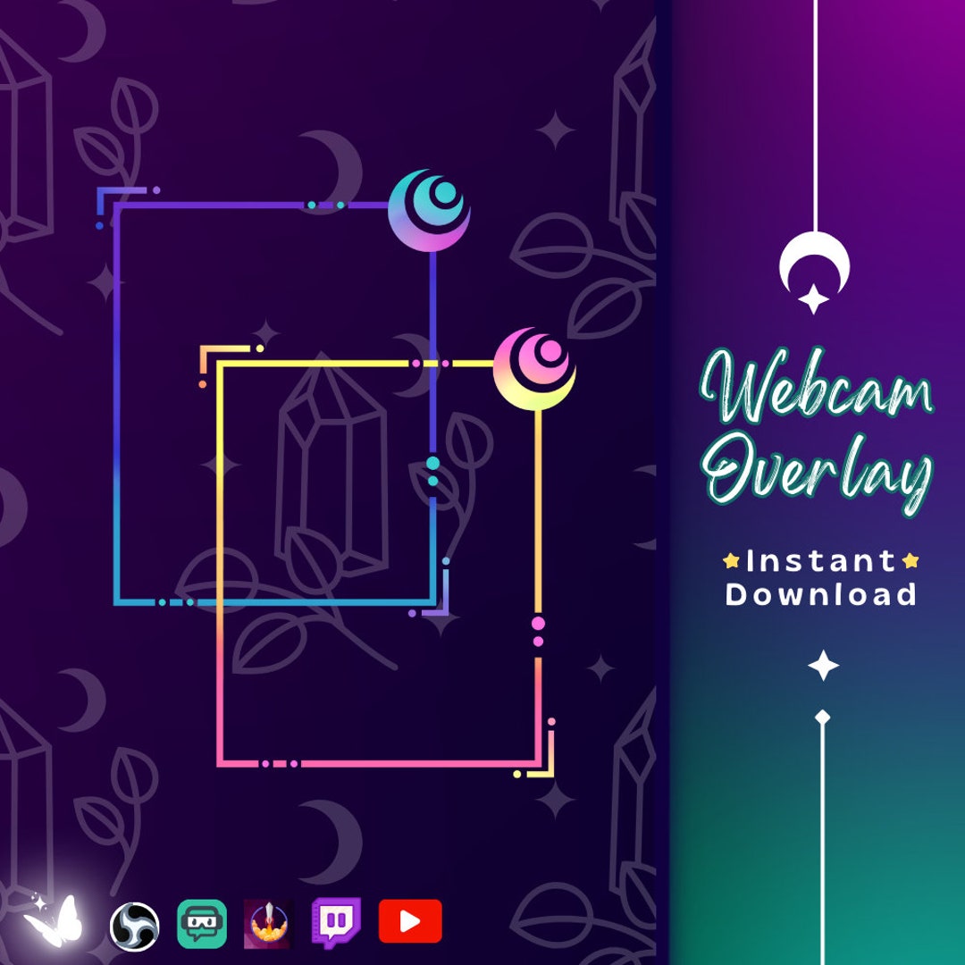 STREAM WEBCAM BORDER | Geo Moon Border | Instant Download! | Obs ...