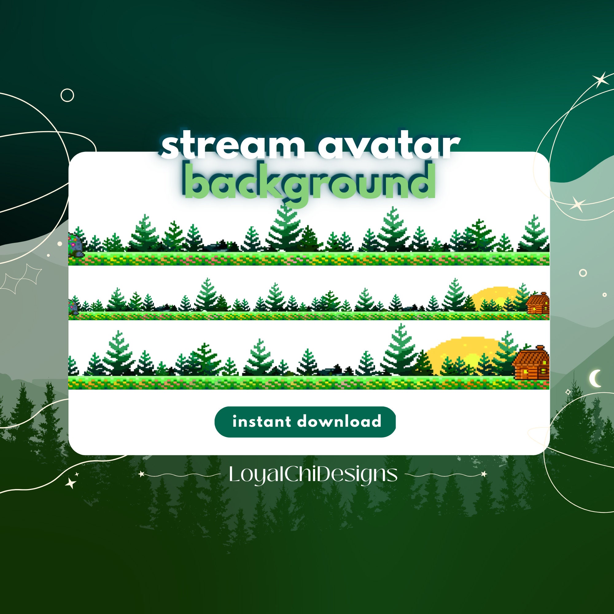 Sunrise Cabin Stream Avatar Background | Graphic Overlay | Twitch ...