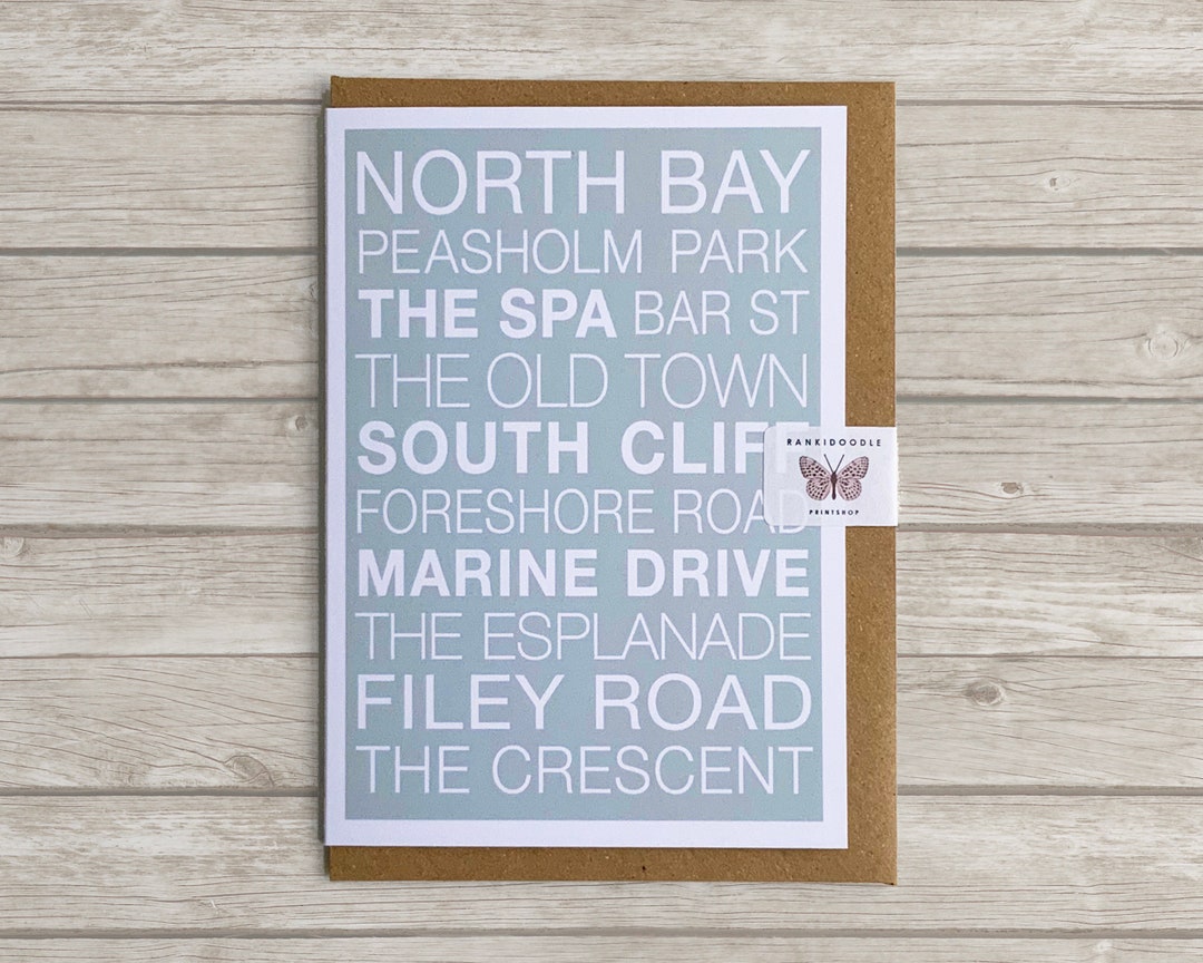 SCARBOROUGH SPA CARD Scarborough Spa Suncourt Scarborough Card - Etsy UK