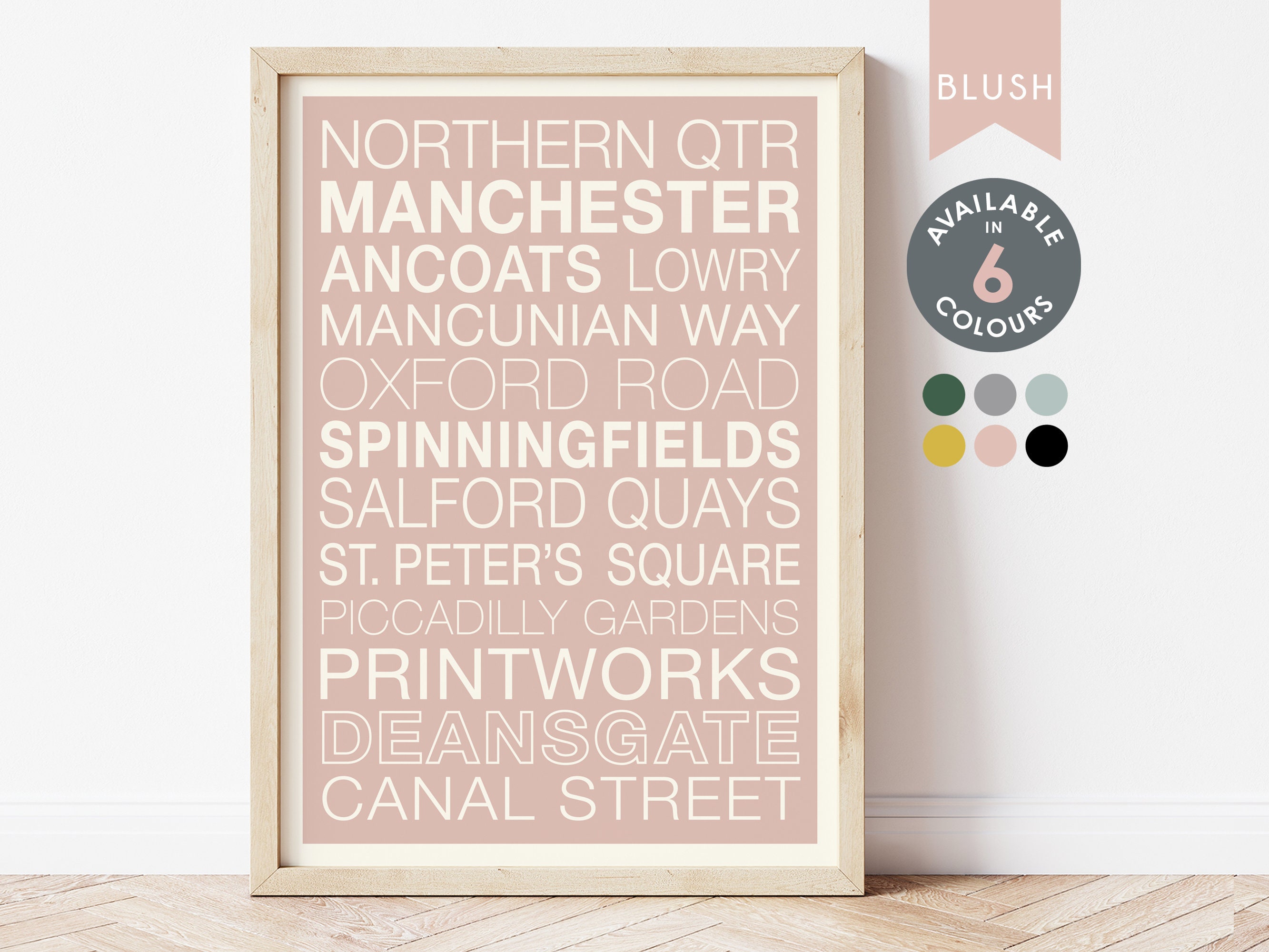 MANCHESTER Manchester Art Typography Print | Etsy
