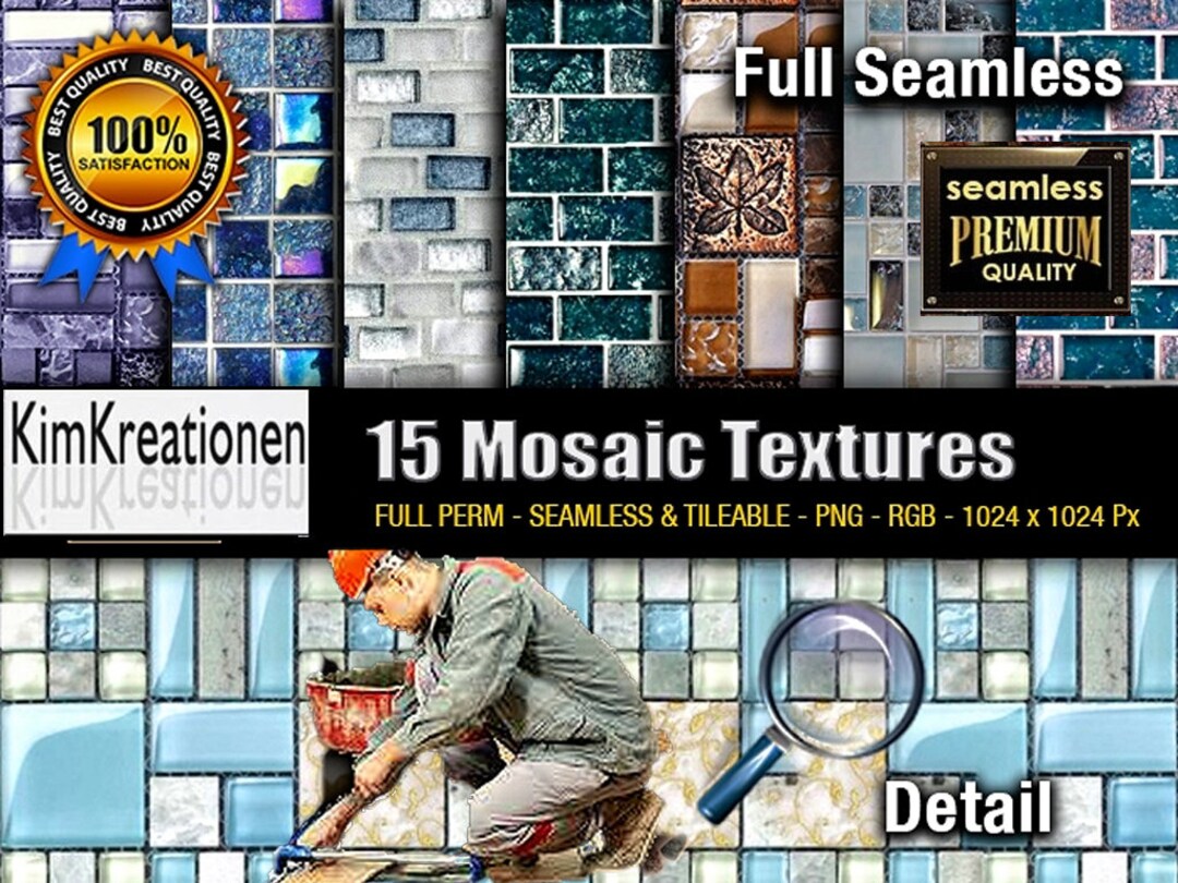 Digital Download Textures, Mosaic Digital Texture, Mosaic Tile ...