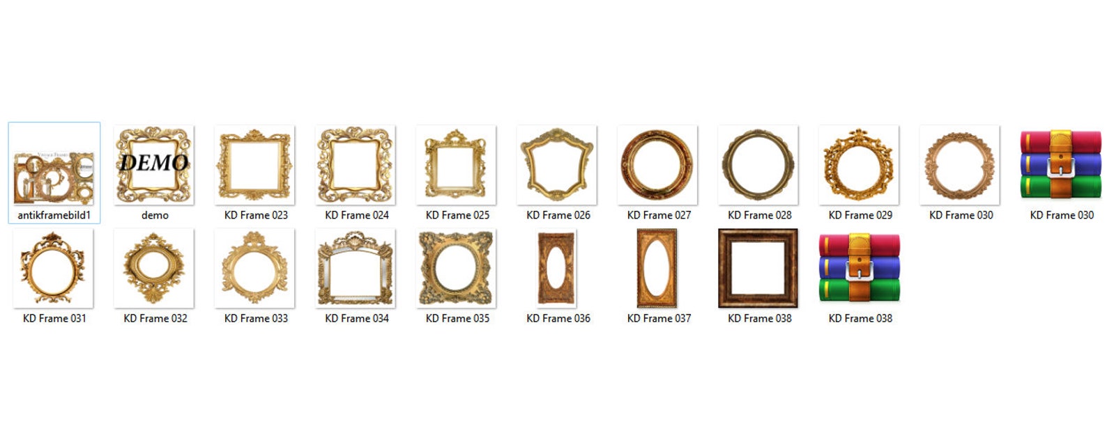 Vintage Antique Frames Mirror Png Digital Download, Old Classic Frames ...