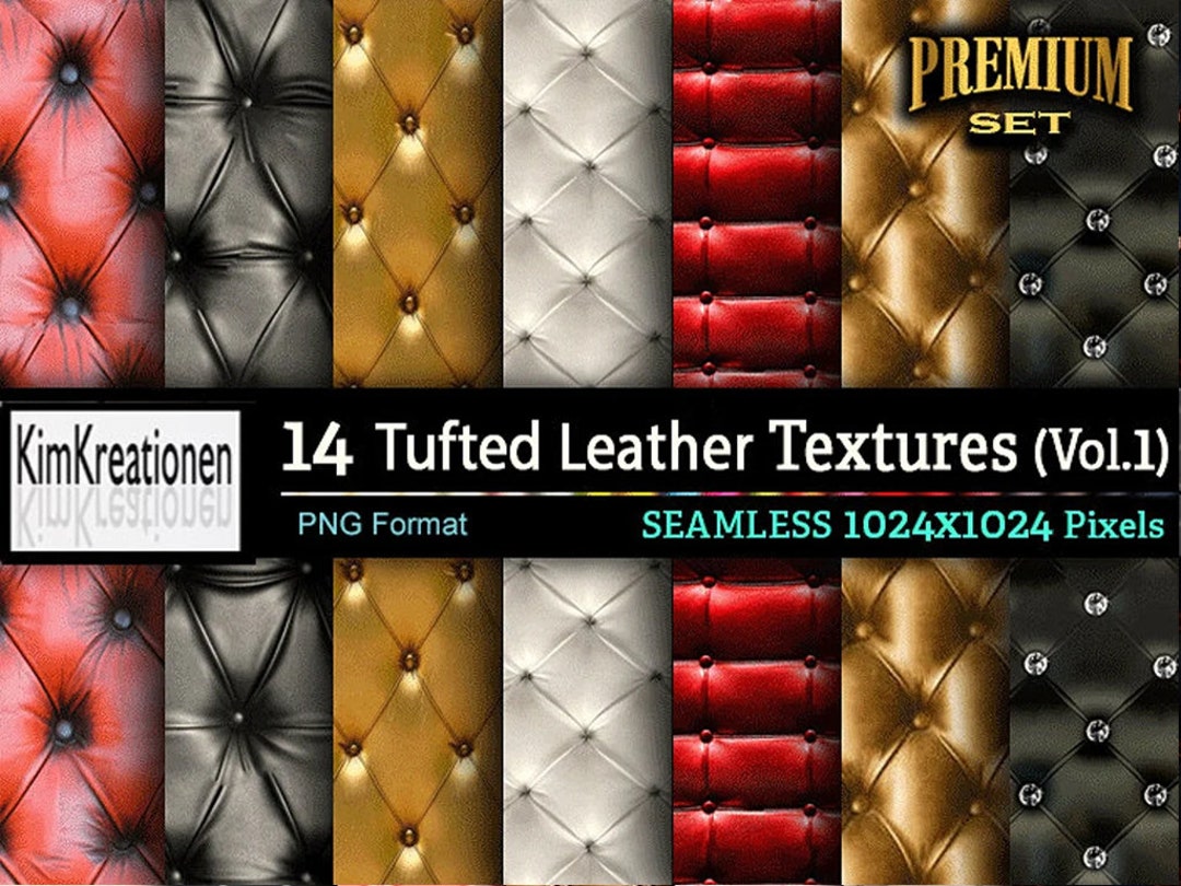 Tufted Leather Textures for Scrapbook, Leather Textures, Tufting ...