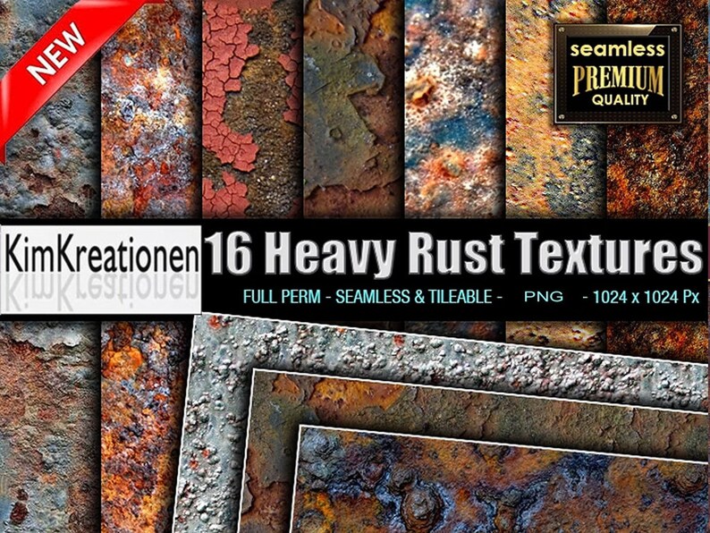 Digital Paper Pack Rust Texture Grunge Digital Photography Backdrop ...