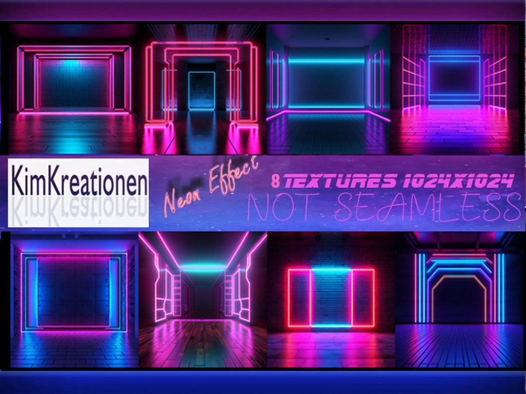 8 Neon Effect Backgrounds - Glowing Background - Neon Backdrop ...