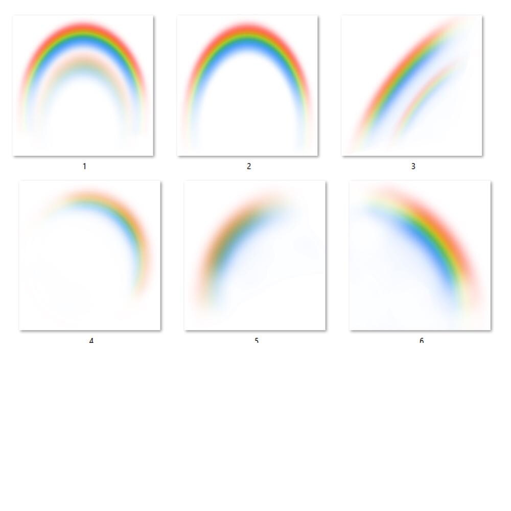 Rainbow Overlays, Realistic Rainbow Overlays, Photoshop Overlays ...
