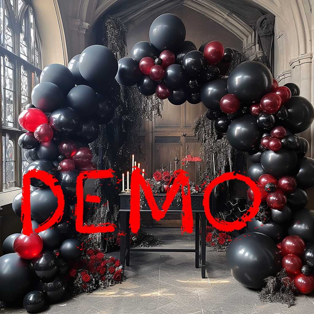 Halloween Balloon Arch Backdrop, Gothic Fall Balloon Arch Garland ...