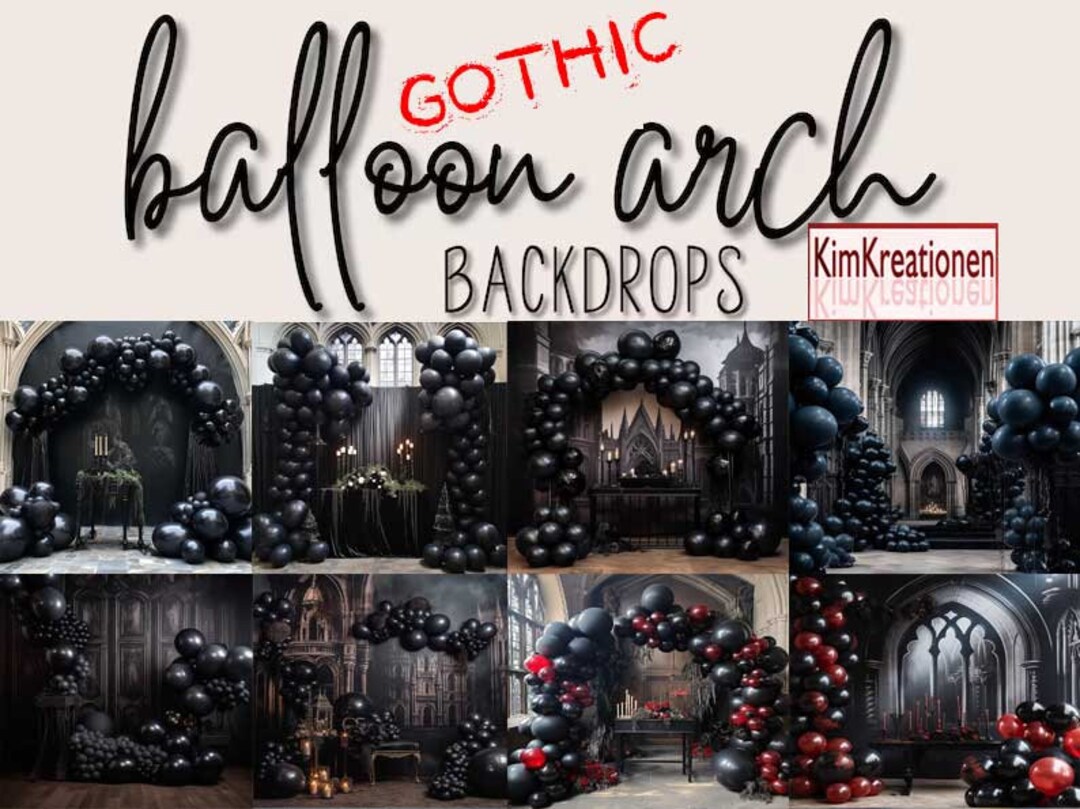 Halloween Balloon Arch Backdrop, Gothic Fall Balloon Arch Garland ...