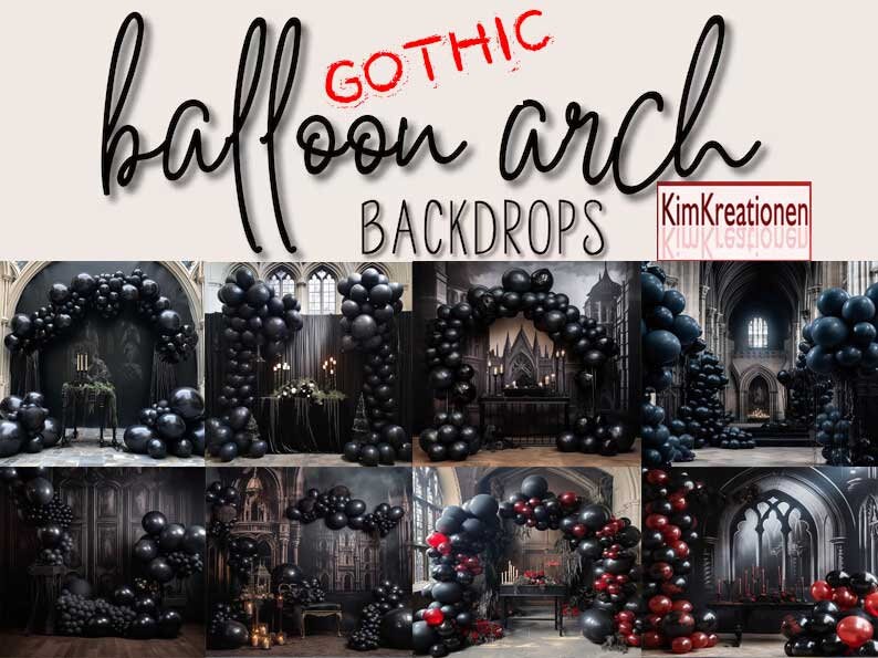 Halloween Balloon Arch Backdrop, Gothic Fall Balloon Arch Garland ...