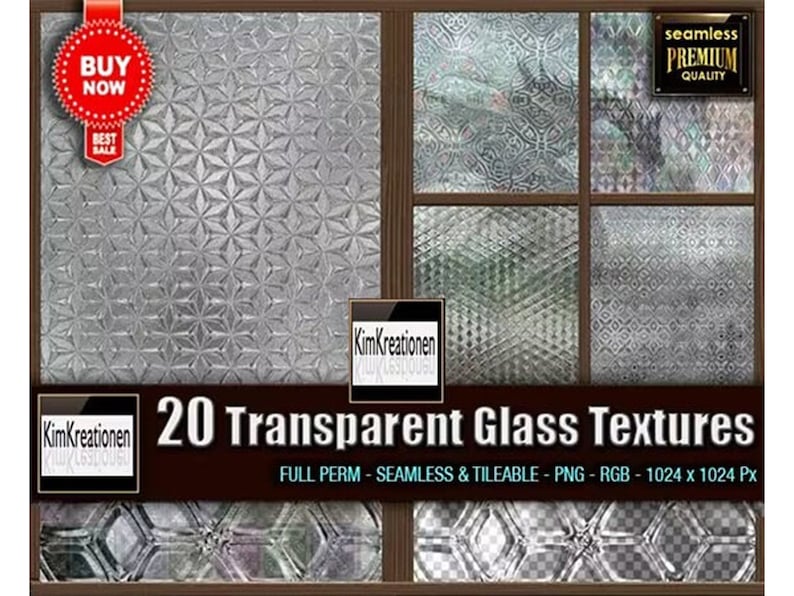 20 Glass Textures | Cracked Procreate Texture Seamless Brushes ...