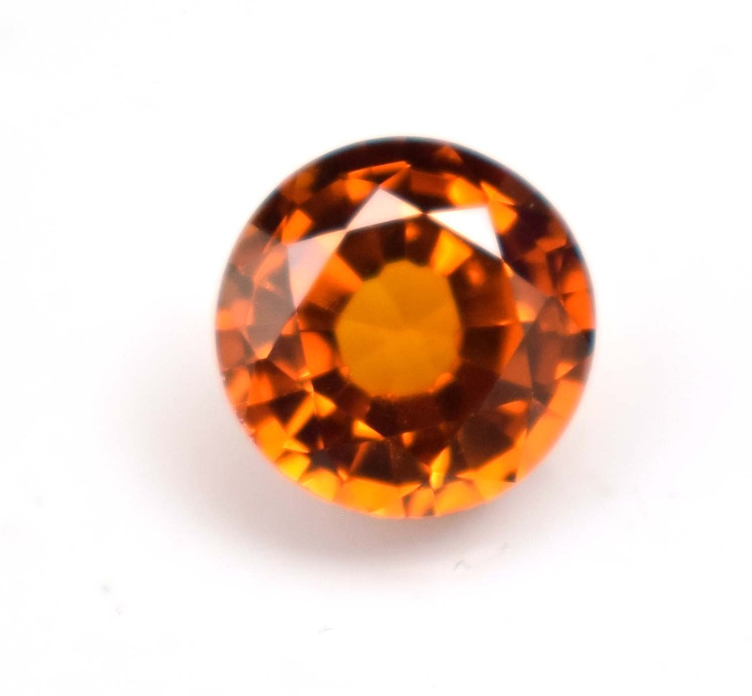 Natural Earth Mined Hessonite Orange Garnet 2.85 Ct Round Cut Loose ...