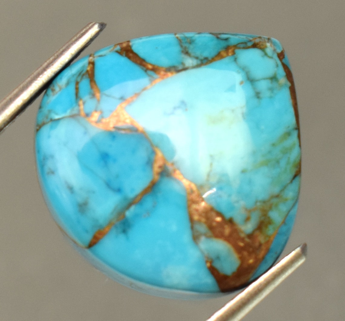 Natural Certified Arizona Blue Copper Turquoise Heart Cabochon - Etsy