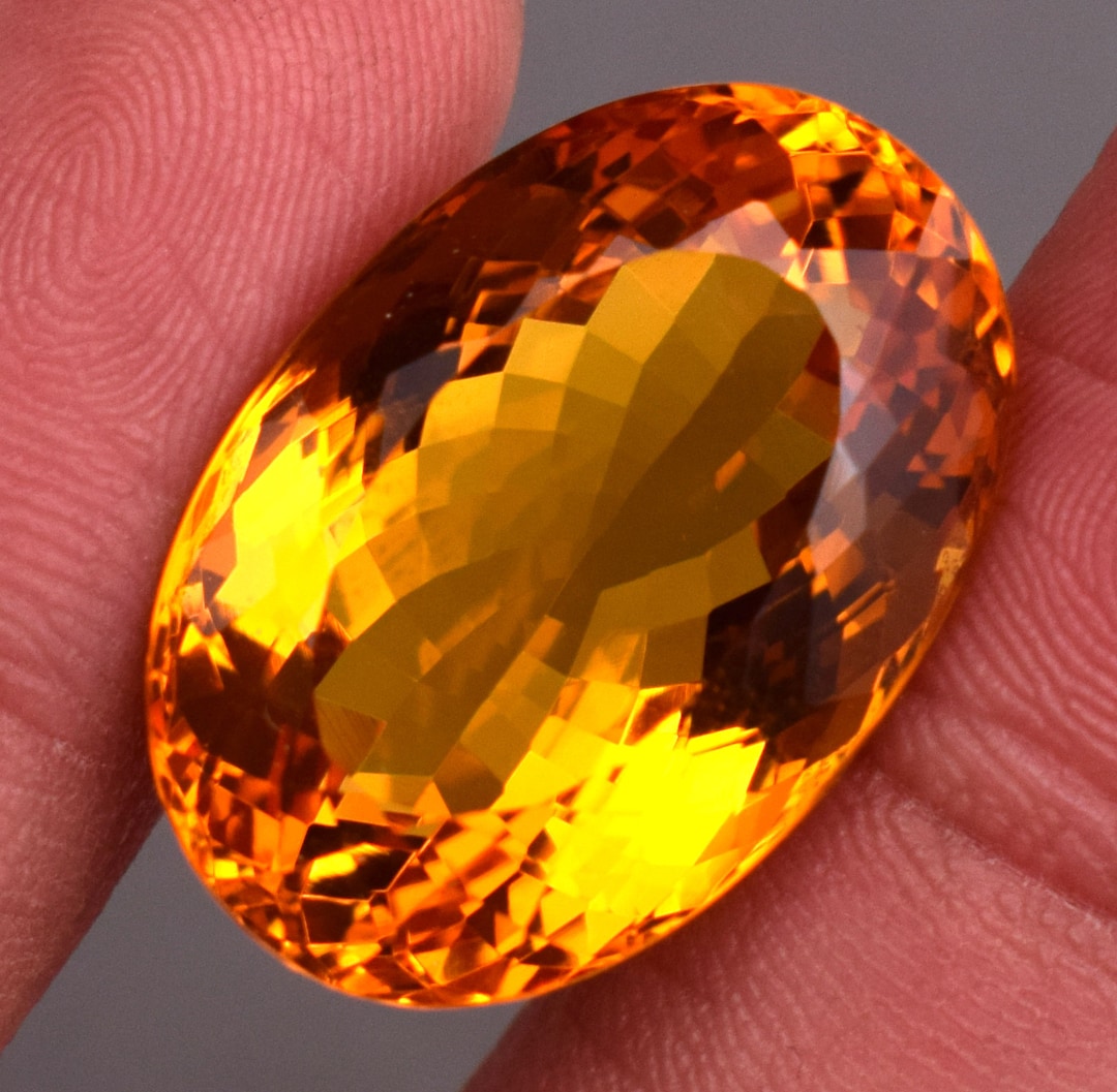 Natural Certified Golden Yellow Citrine 18.70 Ct Loose Gemstone for ...