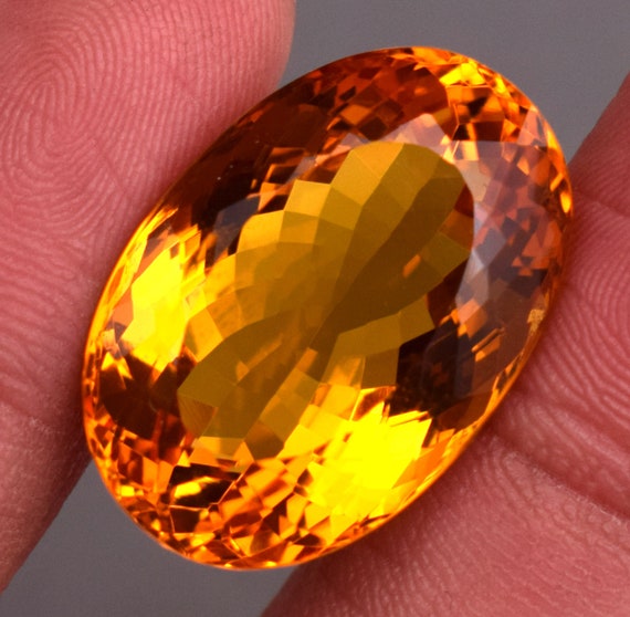 Natural Certified Golden Yellow Citrine 18.70 Ct Loose - Etsy