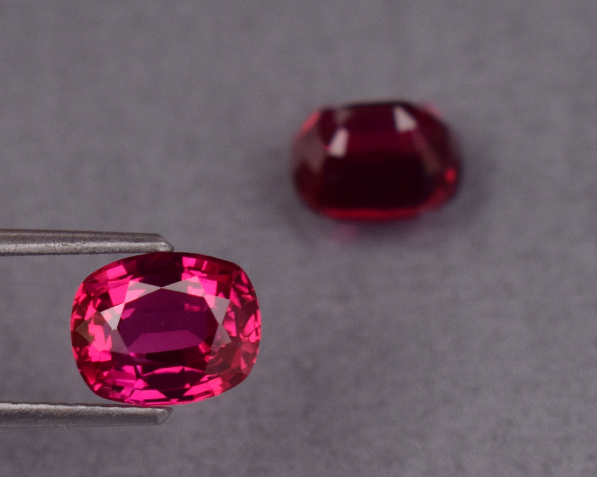 Natural Mozambique Red Ruby 6.75 Ct Certified Matching Pair | Etsy